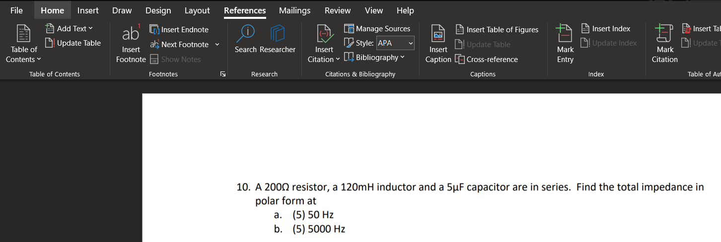 Solved File Home Insert Draw Design Layout References | Chegg.com