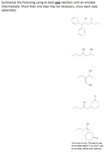 Solved Synthesize the following using at least one reaction | Chegg.com