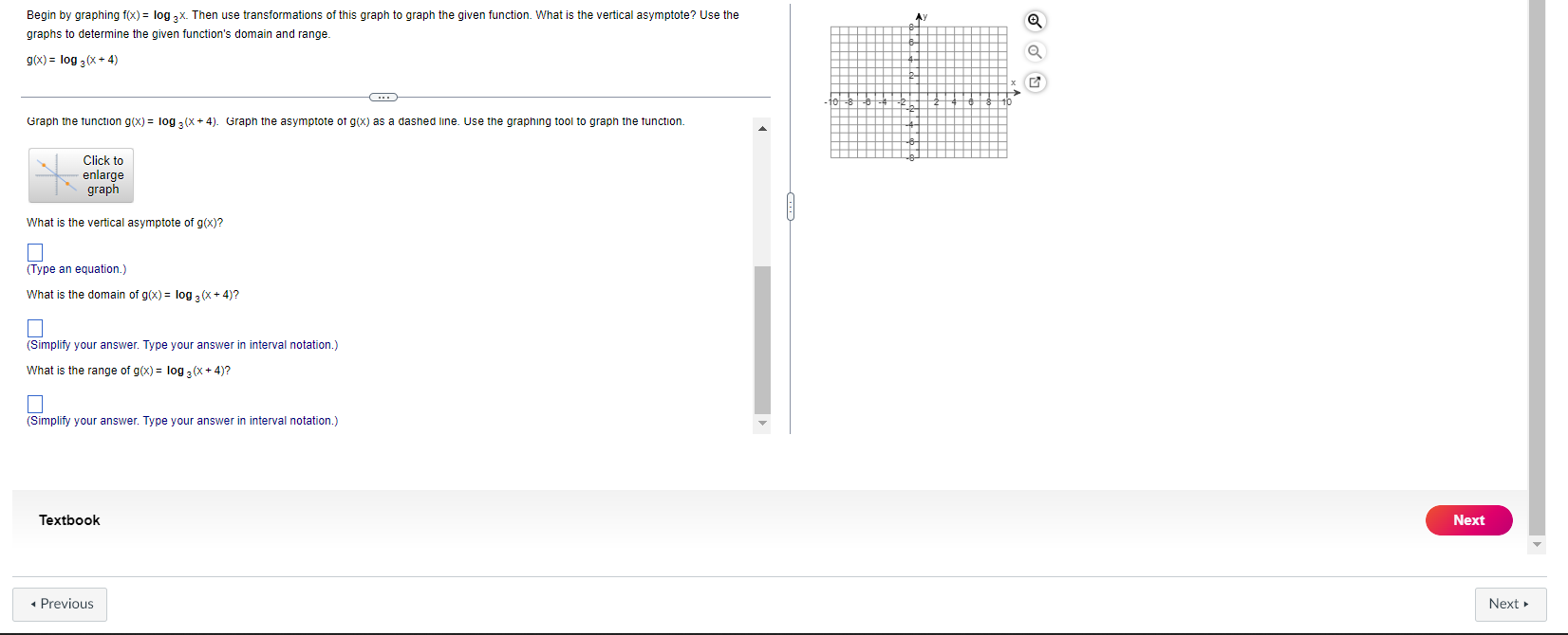 Solved AY Begin by graphing f(x) = log2x. Then use | Chegg.com