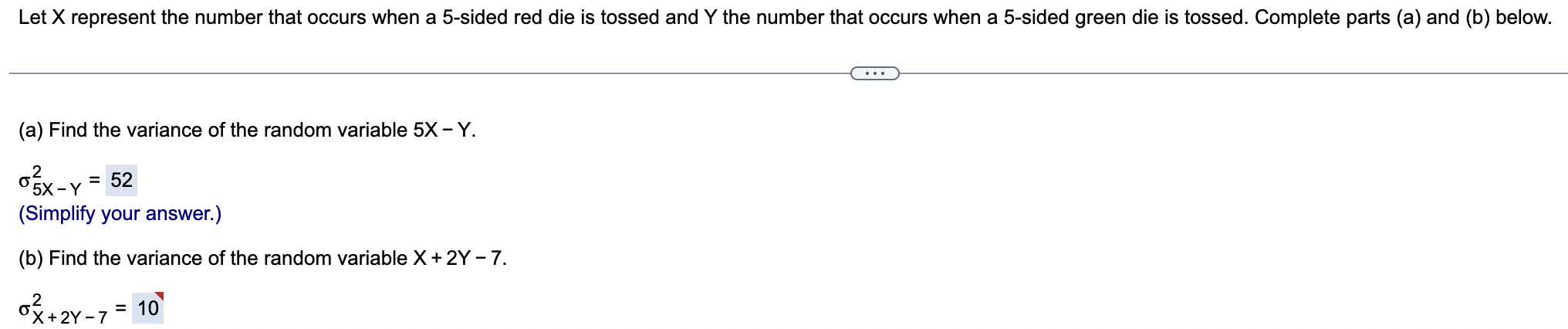 Solved Let X represent the number that occurs when a 5-sided | Chegg.com