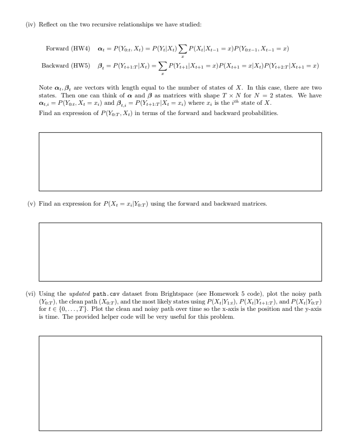 Solved (iv) ﻿Reflect on the two recursive relationships we | Chegg.com