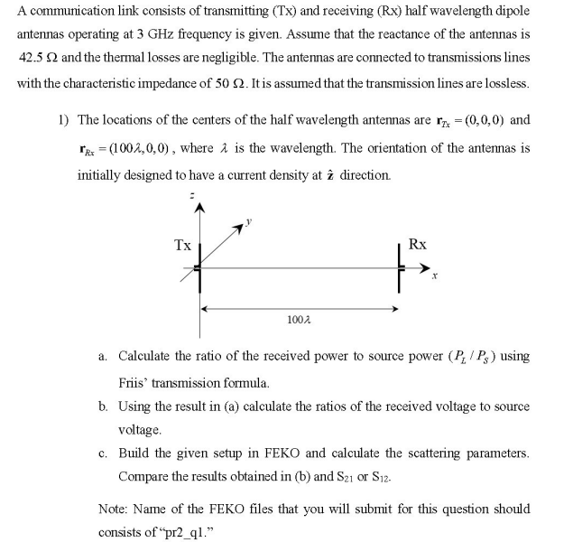 Solved A communication link consists of transmitting (Tx) | Chegg.com