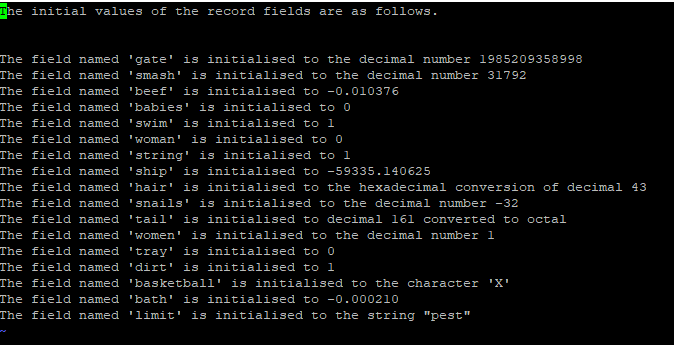 Solved Stage 1: Initialising a C struct and printing it out | Chegg.com