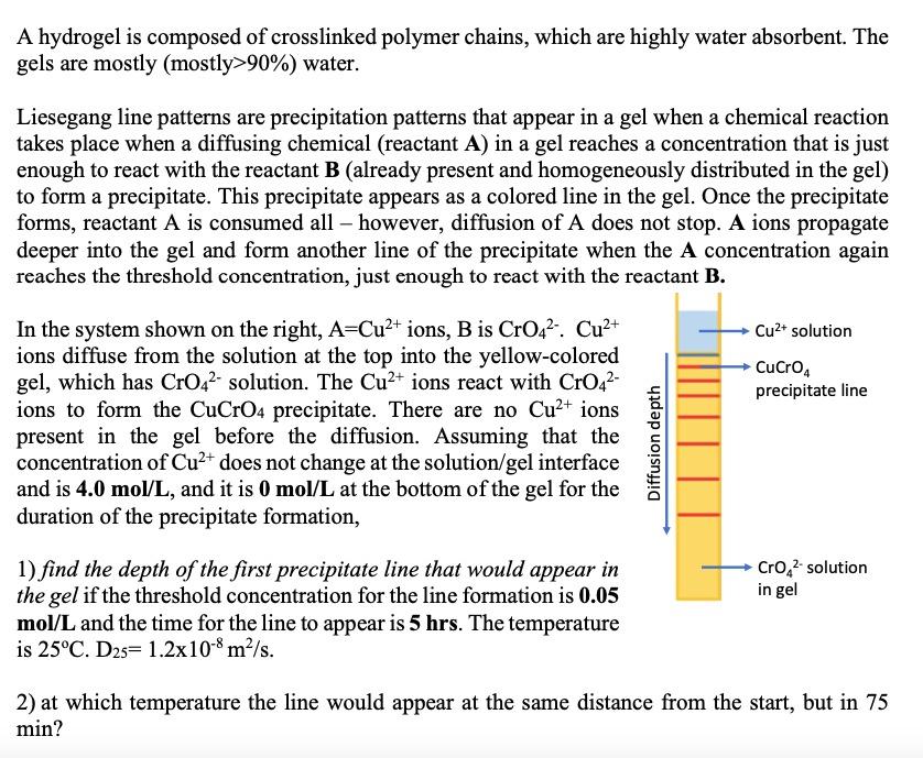 Solved Cu2+ solution CuCro4 precipitate line In the system | Chegg.com