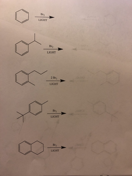 Solved LIGHT Br2 LIGHT 2 Br2 LIGHT LIGHT LIGHT | Chegg.com