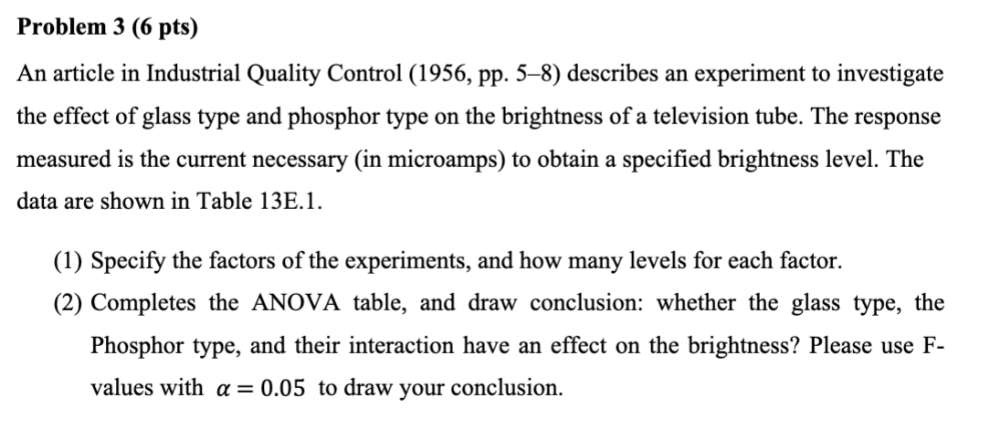 Solved An article in Industrial Quality Control (1956, pp. | Chegg.com