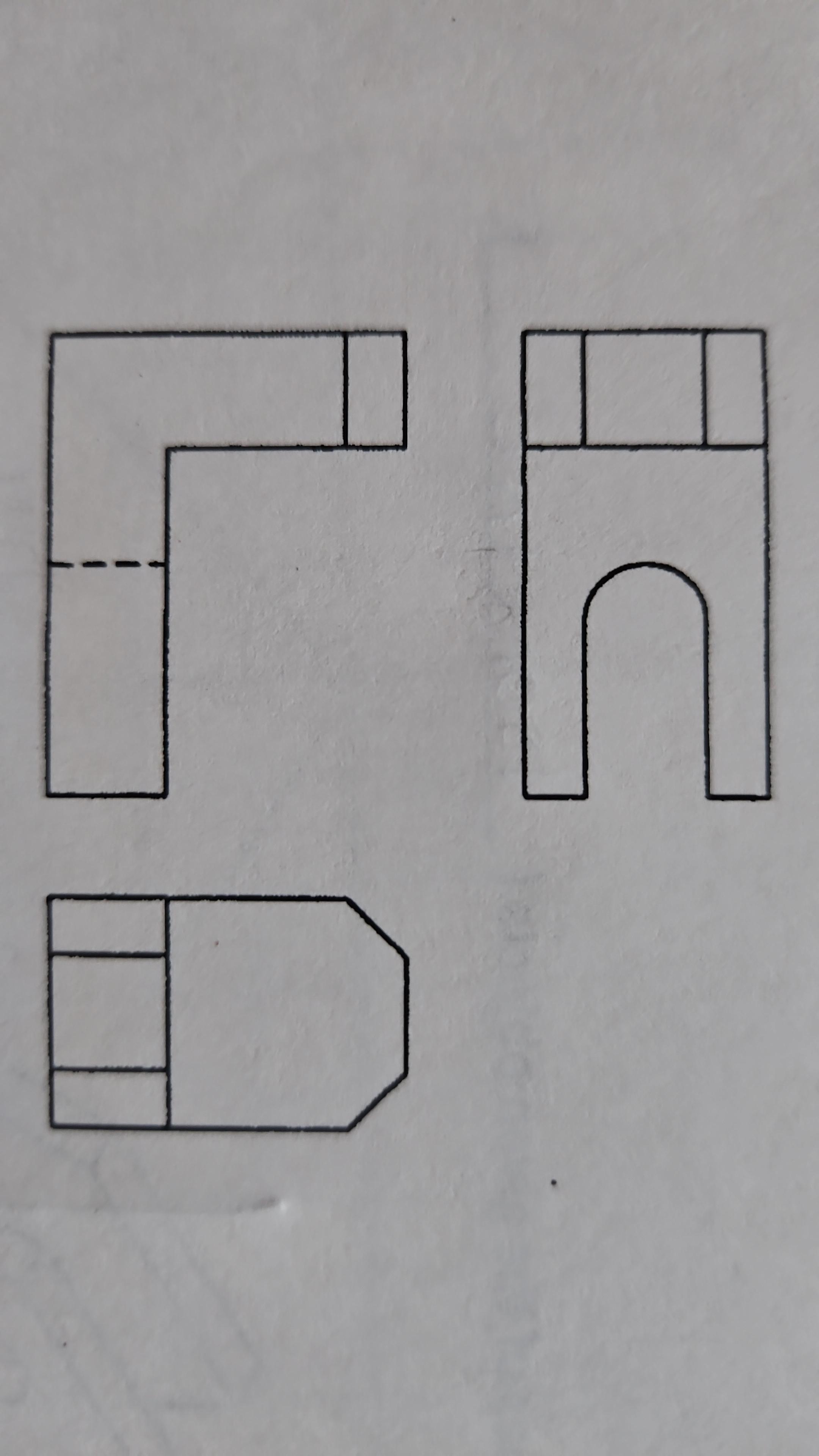 Solved Convert This Orthographic To A Isometric Graphic