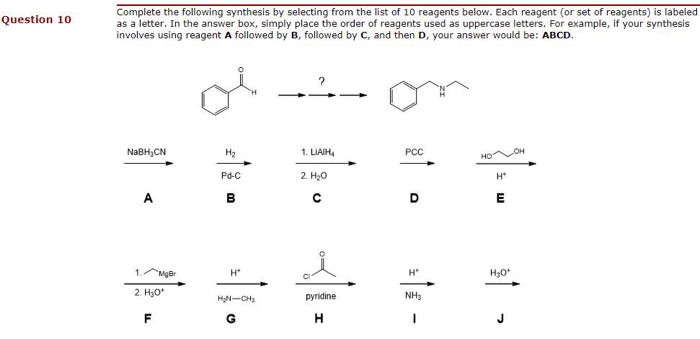 Solved Complete the following synthesis by selecting from | Chegg.com