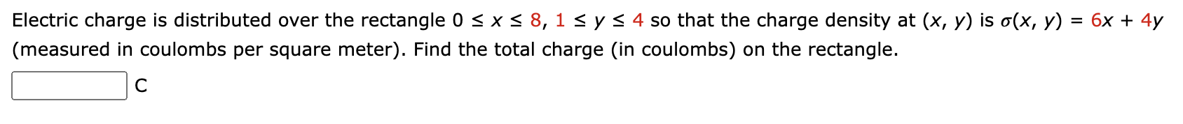 Solved Electric charge is distributed over the rectangle 0 | Chegg.com