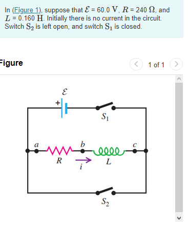 Solved In (Figure 1), suppose that E = 60.0 VV, R = 240 | Chegg.com