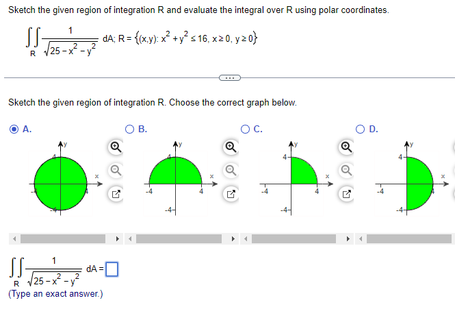 Solved Sketch the given region of integration R and evaluate | Chegg.com