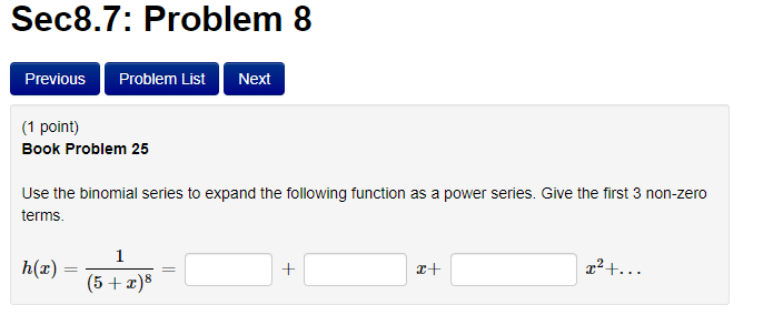 Solved Sec8.7: Problem 7 Previous Problem List Next (1 | Chegg.com