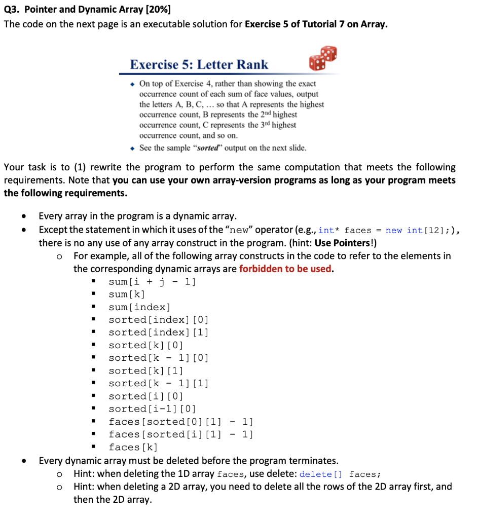 Solved Your solutions are forbidden to INCLUDE any library | Chegg.com