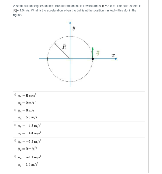 Solved A small ball undergoes uniform circular motion in | Chegg.com