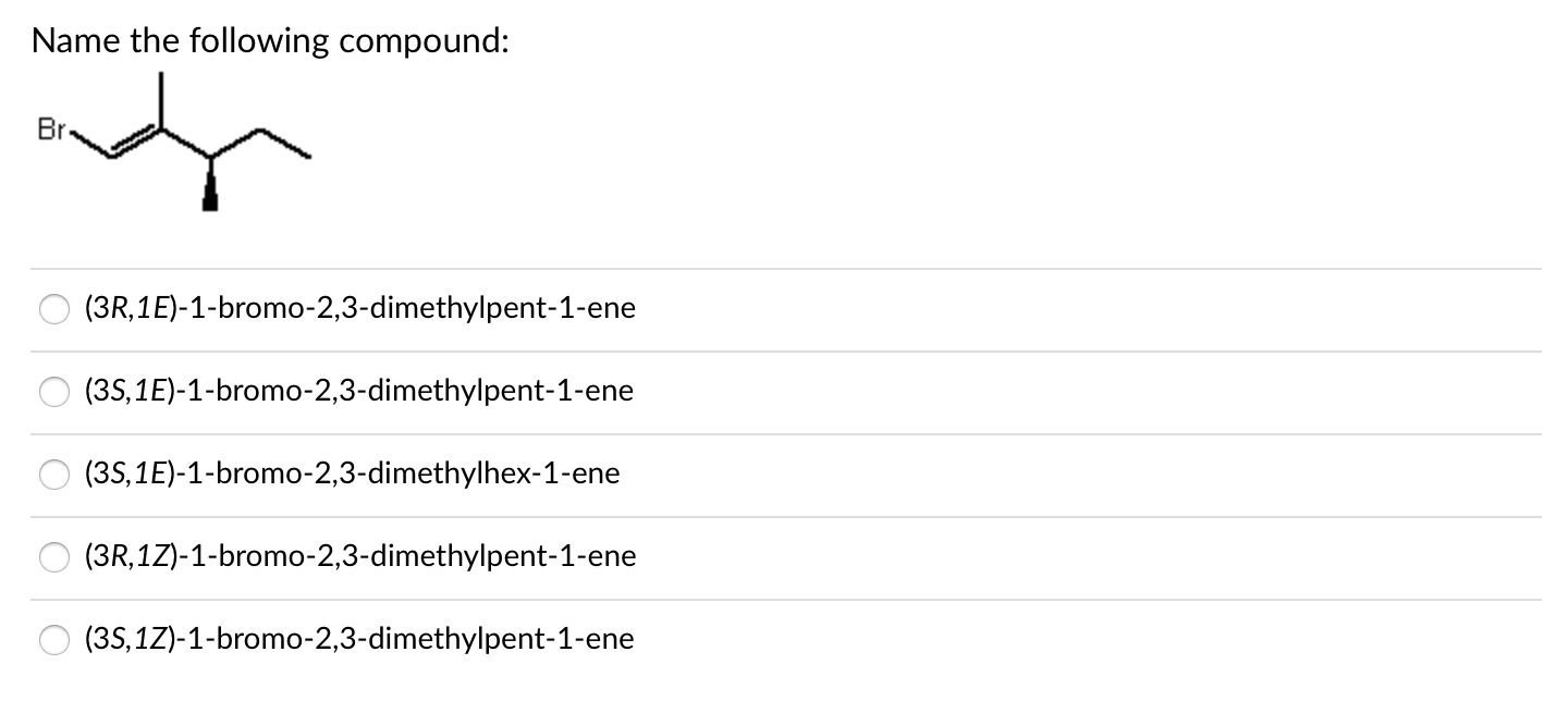 Solved Name the following compound: | Chegg.com