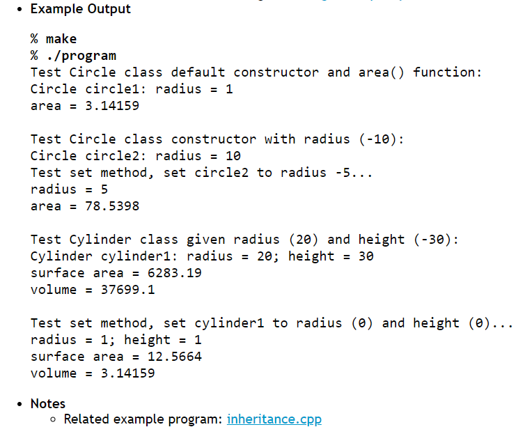 jective - Create a base class named Circle with data | Chegg.com