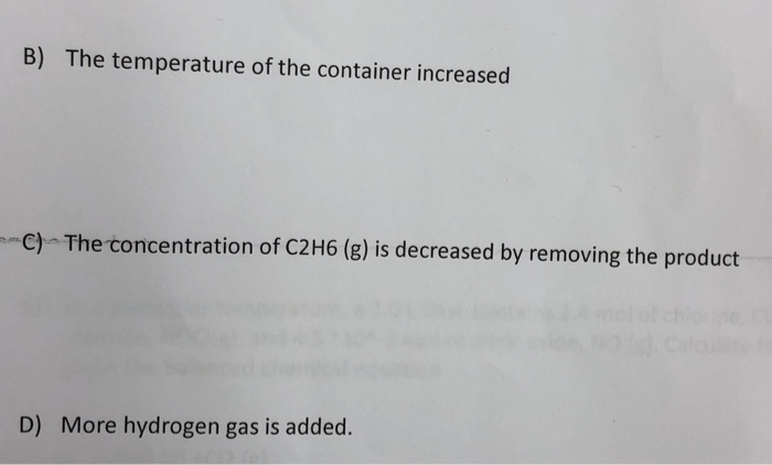 Solved The following balanced chemical equation represents a | Chegg.com