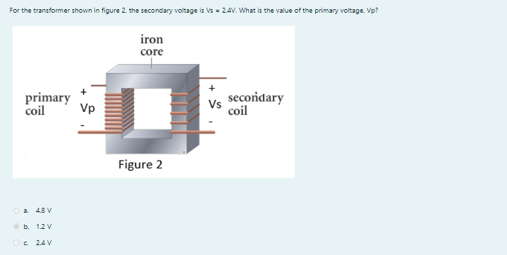 Solved For the transformer shown in figure 2 , the secondary | Chegg.com