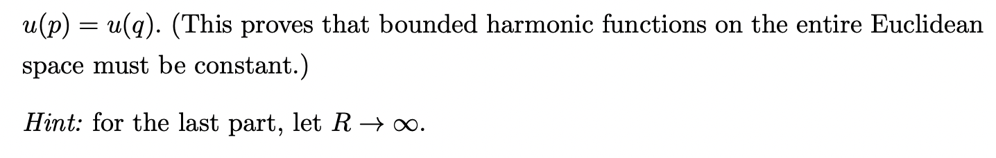 Exercise 5. Let u:R” + R be a bounded harmonic | Chegg.com