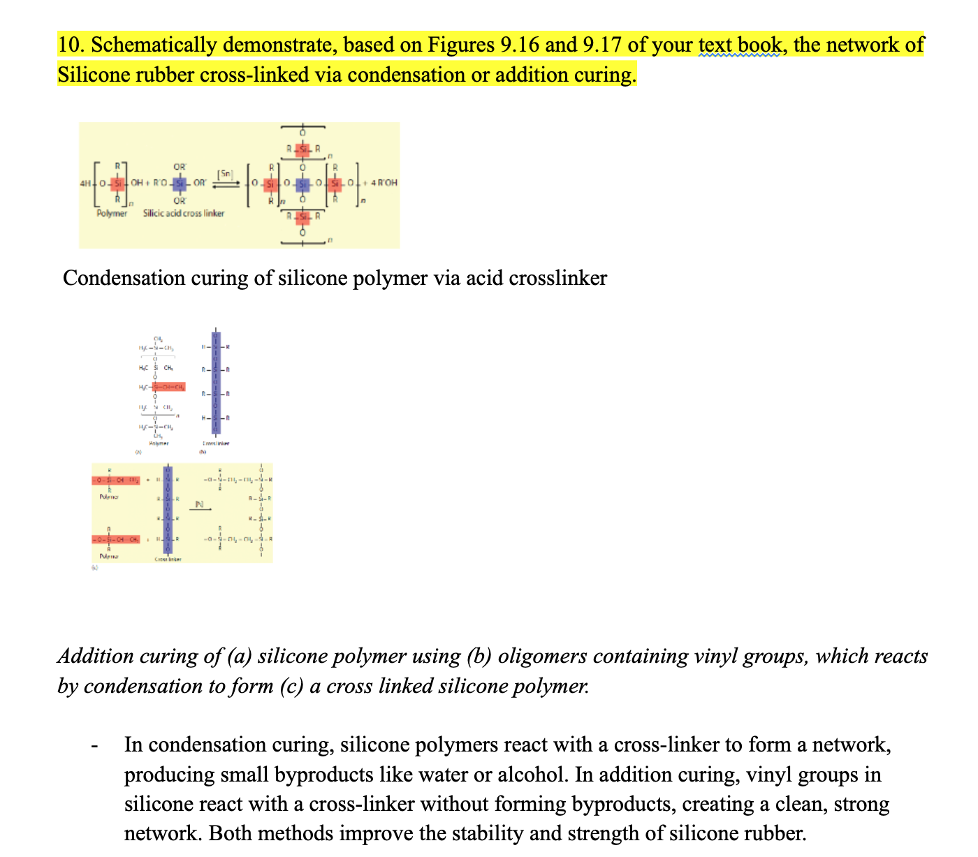Solved 10. ﻿Schematically demonstrate, based on Figures 9.16 | Chegg.com