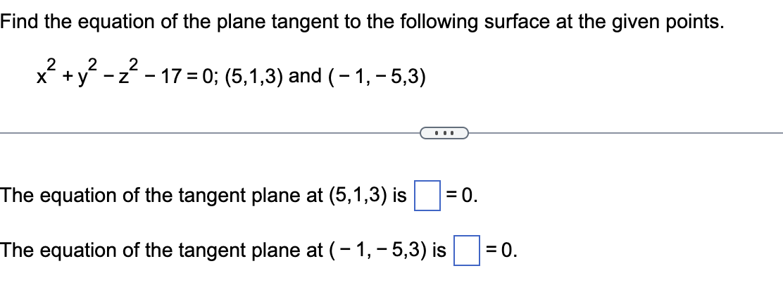 Solved Find the equation of the plane tangent to the | Chegg.com