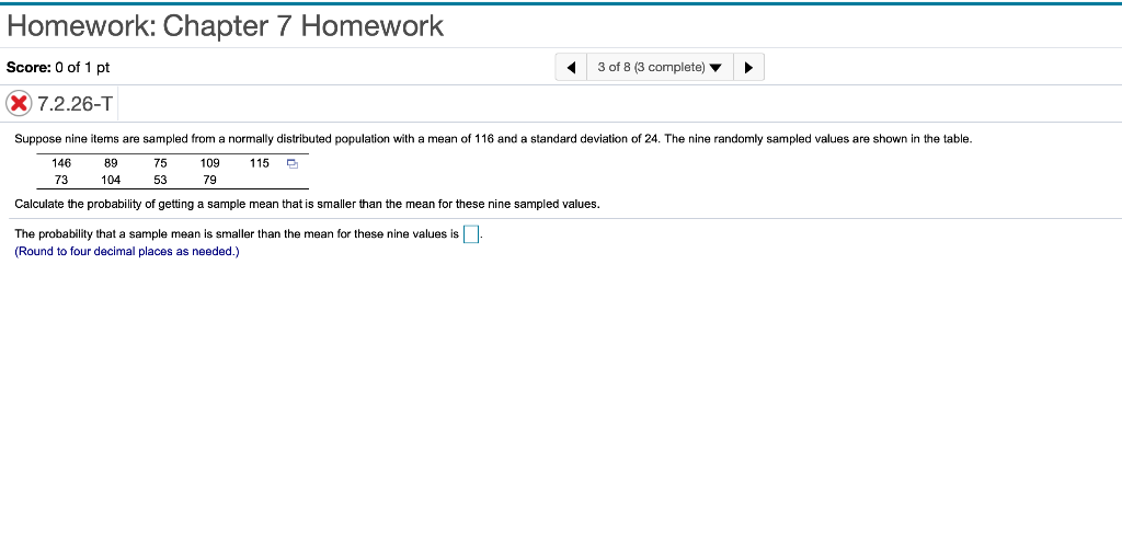 Solved Homework Chapter 7 Homework Score 0 Of 1 Pt 3 Of 8