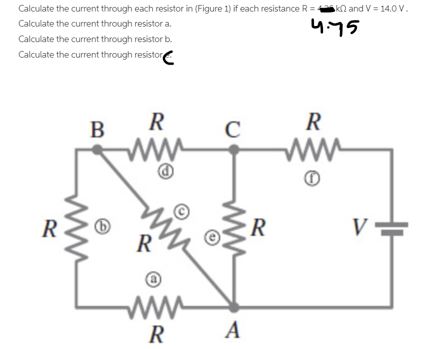 Solved Calculate the current through each resistor in | Chegg.com
