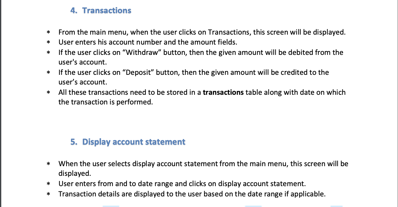 Problem Statement Create a Java project to develop an | Chegg.com