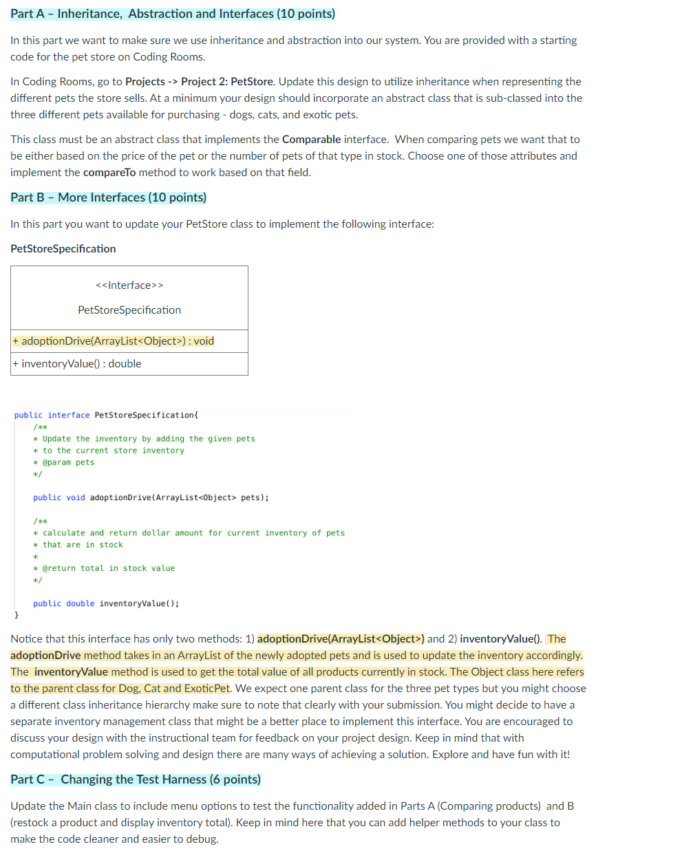 Solved I believe the only things I have left are to create | Chegg.com