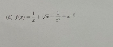 Solved f(x)=x1+x+x21+x−23 | Chegg.com