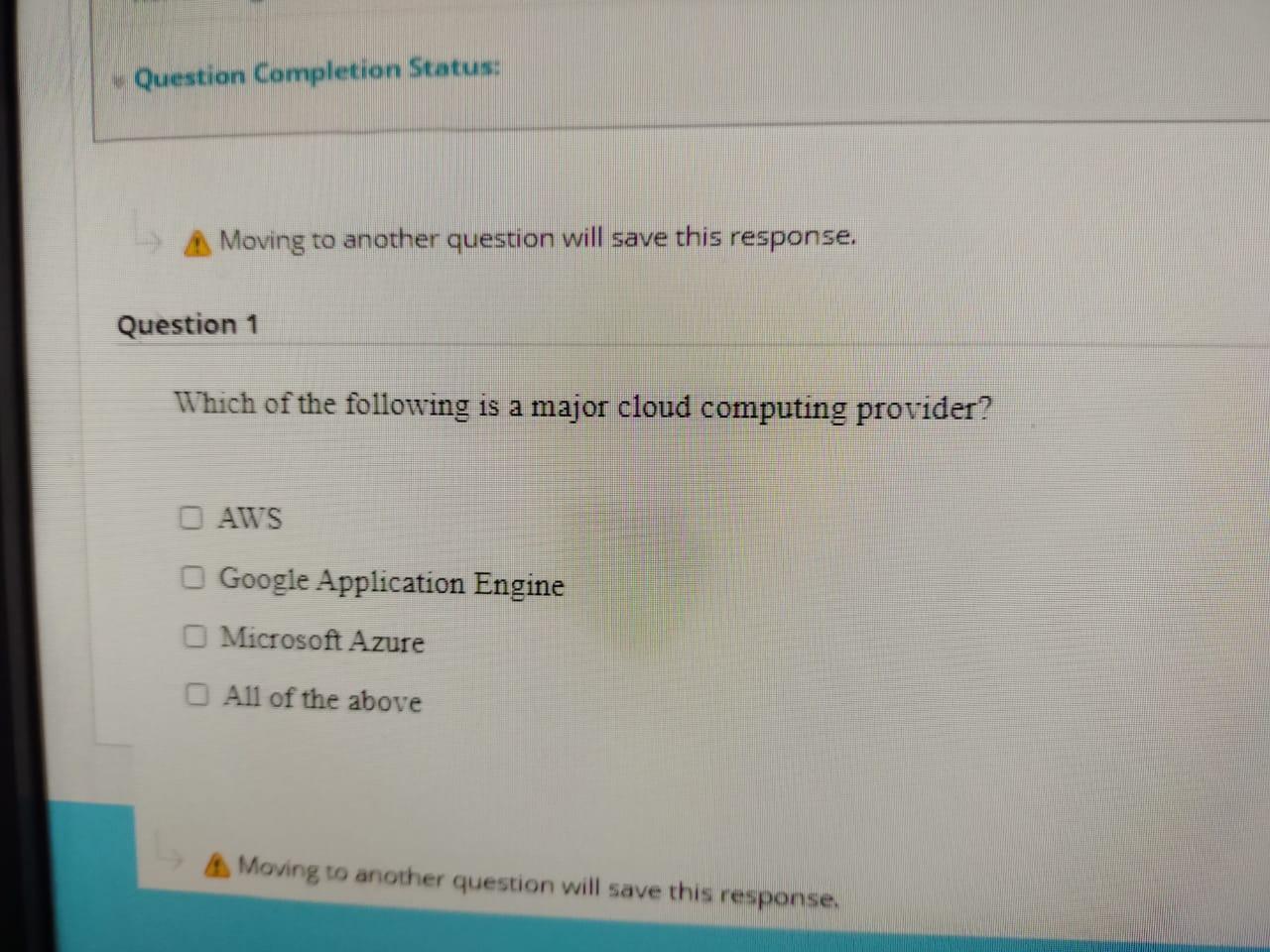 Solved Question Completion Status: Moving to another | Chegg.com