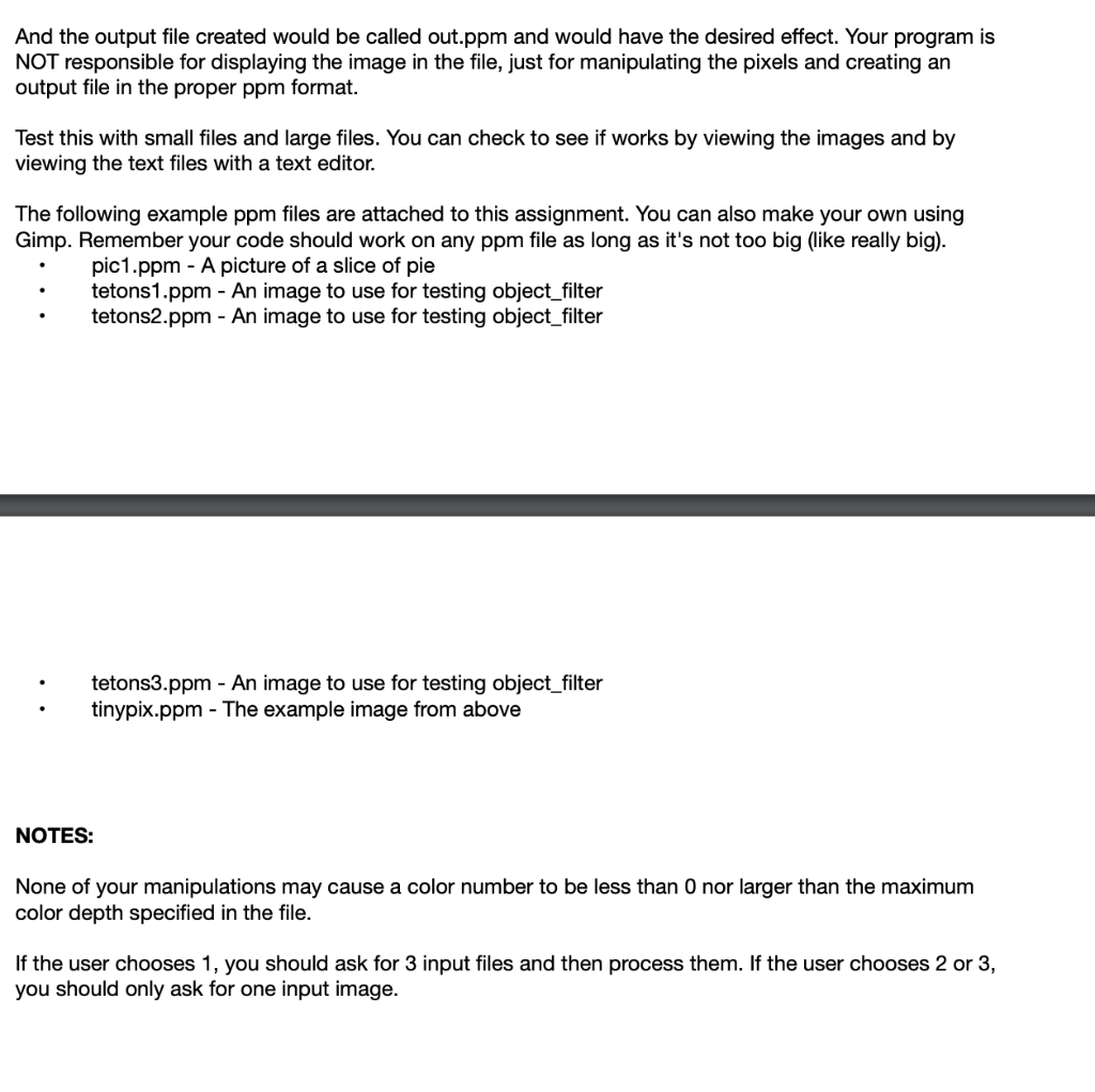 PPM Image Format The PPM (or Portable Pix Map) image | Chegg.com