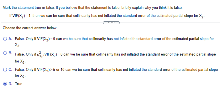 Solved Mark the following statement as True or False. If you | Chegg.com