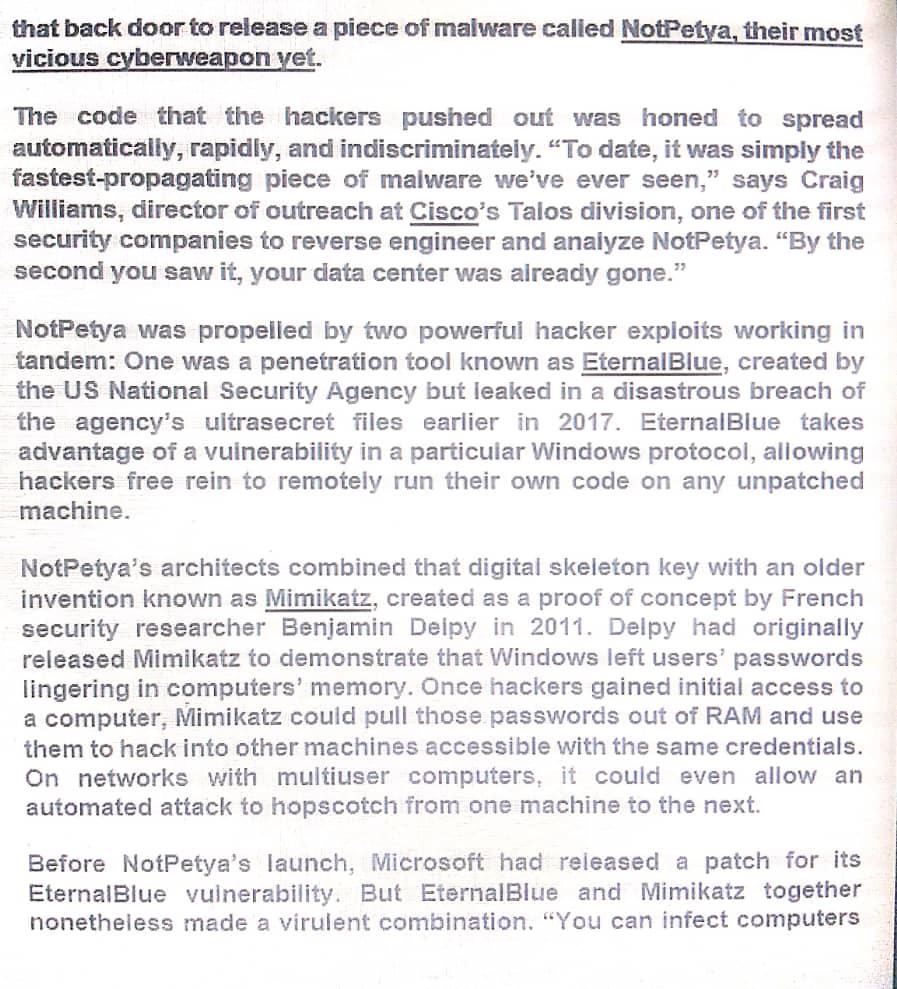 Solved The Untold Story of NotPetya, the Most Devastating | Chegg.com