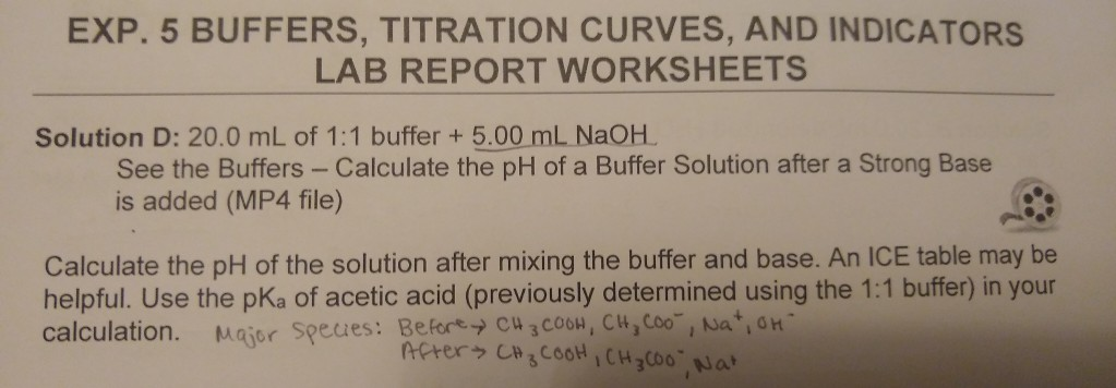 Solved EXP. 5 BUFFERS, TITRATION CURVES, AND INDICATORS LAB | Chegg.com