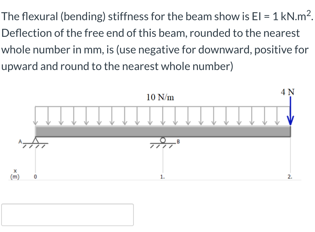 Solved The flexural (bending) stiffness for the beam show is | Chegg.com