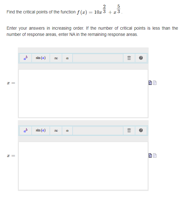 Solved Find the critical points of the function | Chegg.com