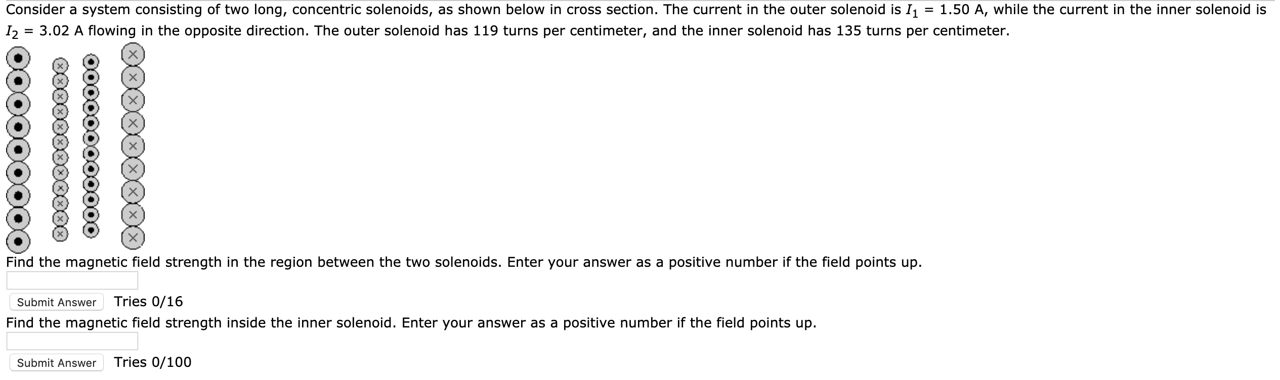 Solved Consider a system consisting of two long, concentric | Chegg.com