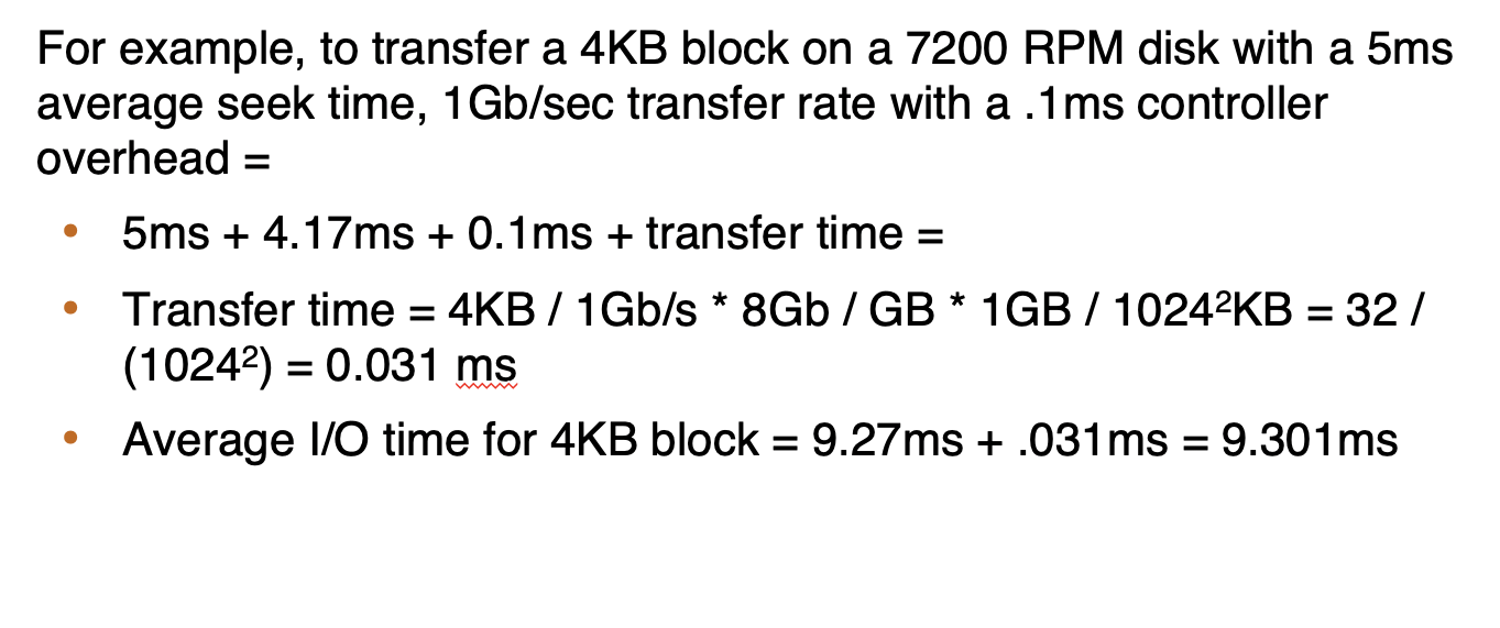 Solved How is transfer time calculated ? why it is written | Chegg.com