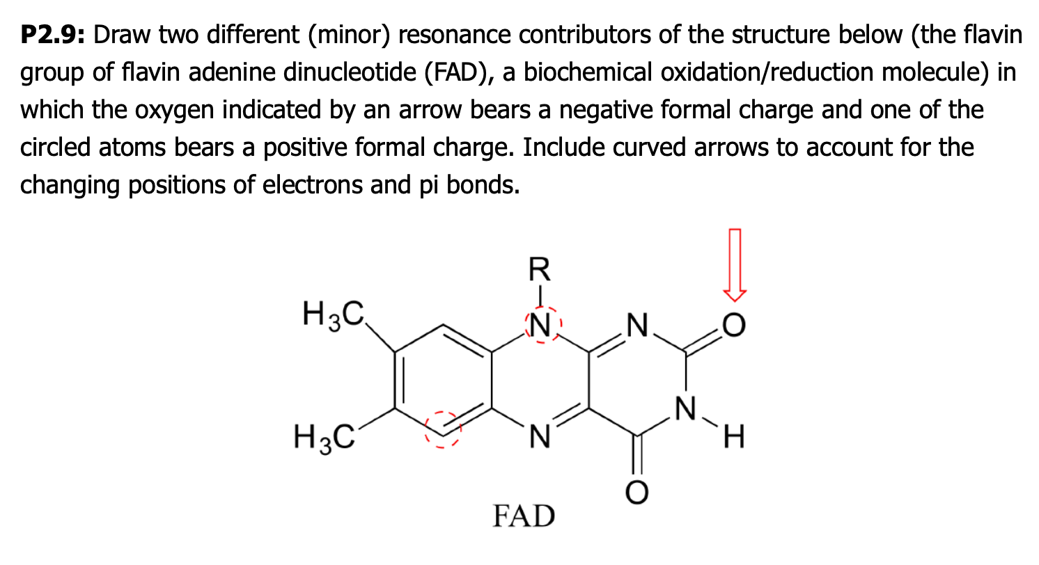 P2.9: Draw two different (minor) ﻿resonance | Chegg.com