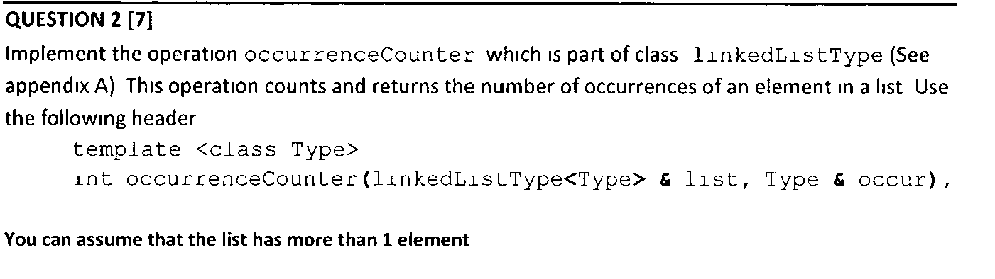 QUESTION 2 (7) Implement the operation | Chegg.com