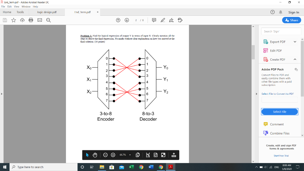 Solved - 0 X End_Term.pdf - Adobe Acrobat Reader DC File | Chegg.com