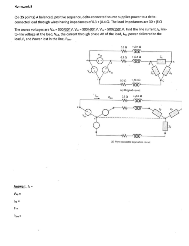 Solved Homework 9 (5) (25 points) A balanced, positive | Chegg.com