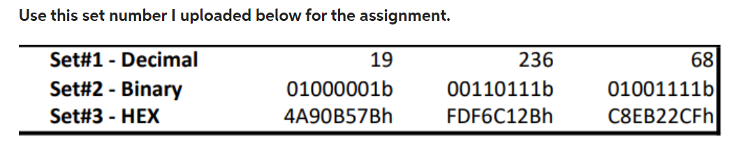 Solved Use this set number I uploaded below for the | Chegg.com
