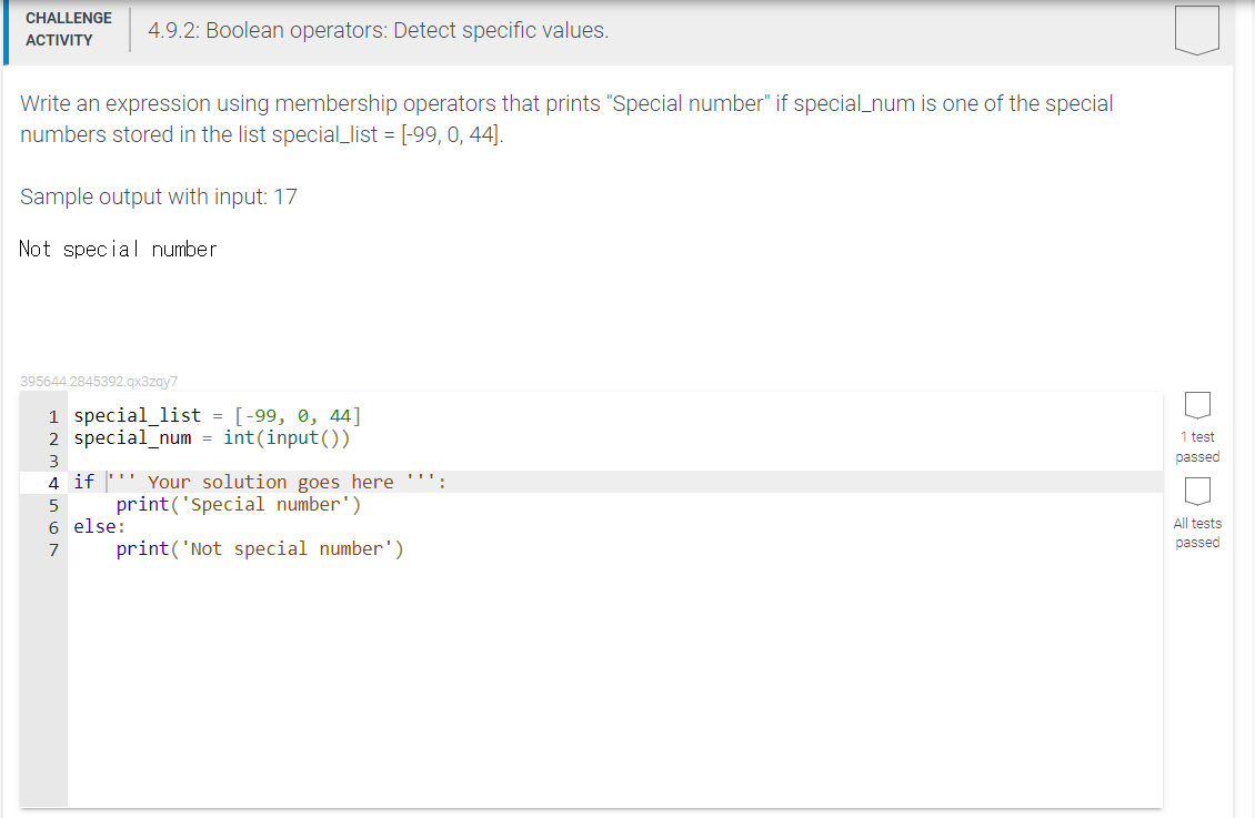 Solved Write an expression using membership operators that | Chegg.com