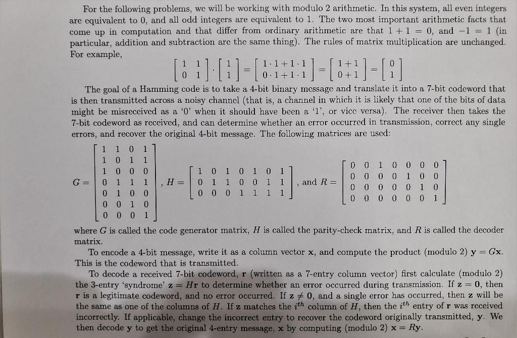 4. (3 pts) Find the bases for the null spaces of G, | Chegg.com