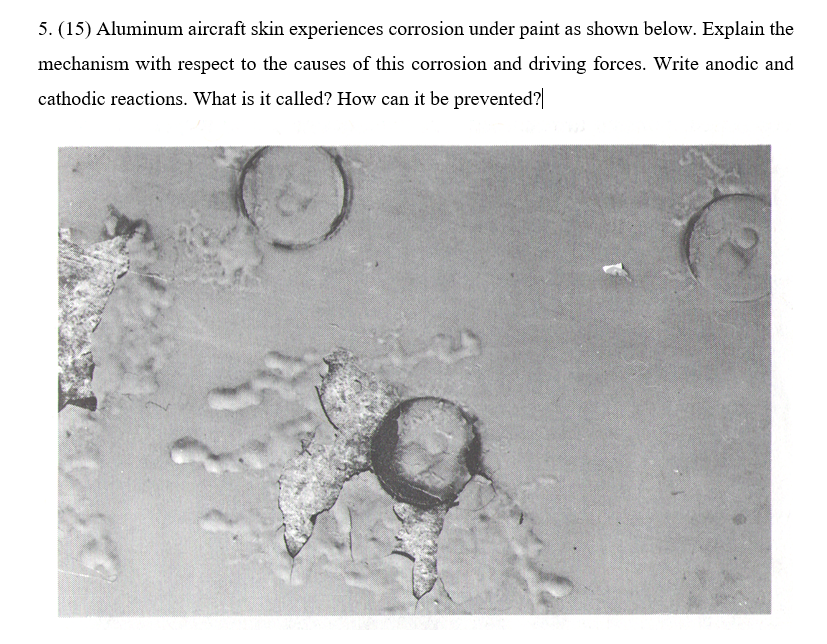 Solved Aluminum aircraft skin experiences corrosion under | Chegg.com
