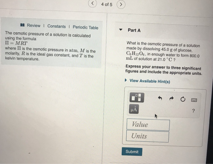 Solved 4 of 5 Review l Constants l Periodic Table Part A | Chegg.com Solved 4 of 5 Review l Constants l Periodic Table Part A | Chegg.com