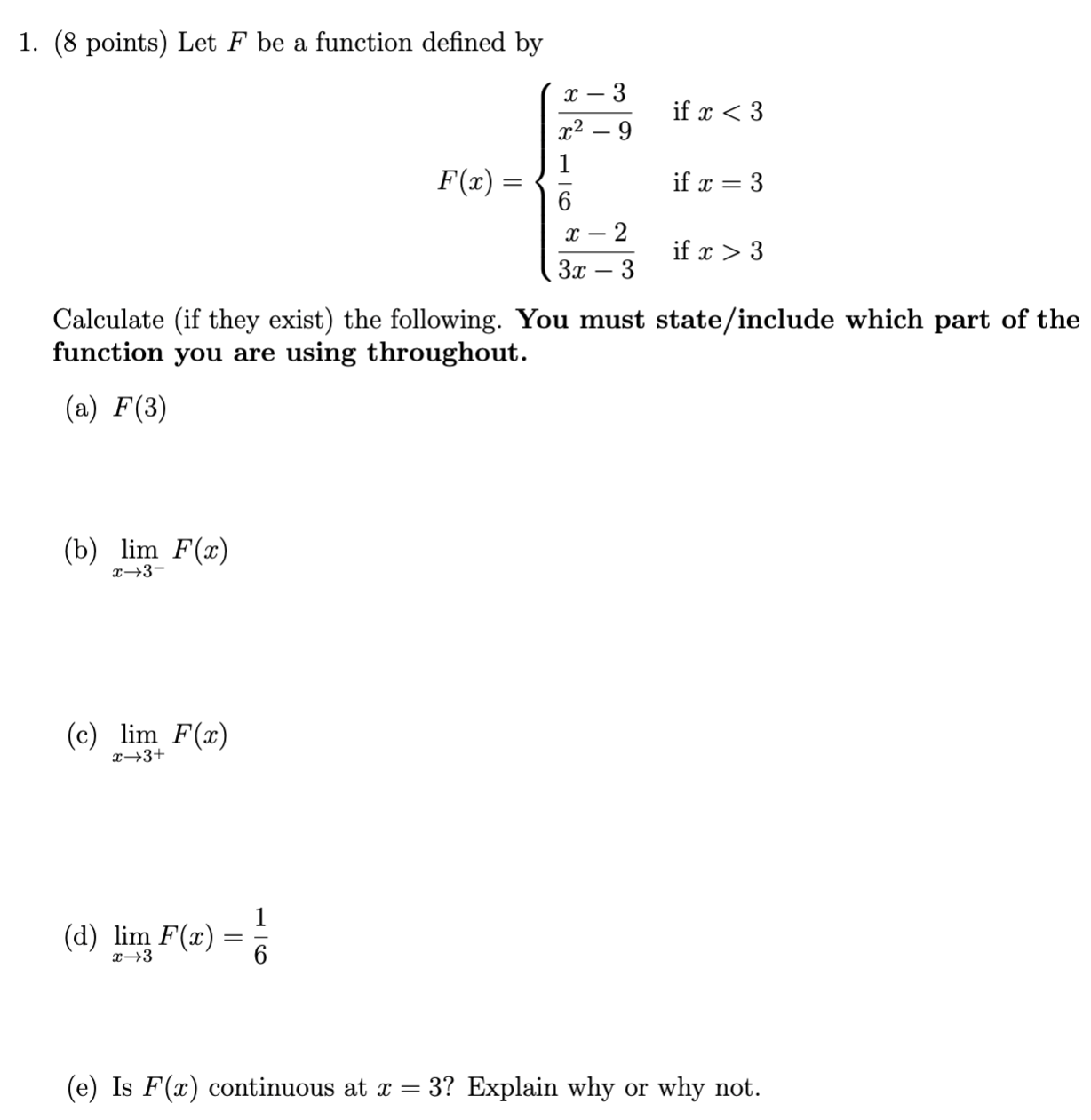 Solved 1. (8 points) Let F be a function defined by | Chegg.com Solved 1. (8 points) Let F be a function defined by | Chegg.com