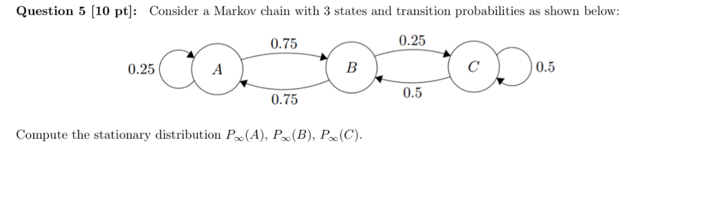 Solved Compute the stationary distribution | Chegg.com